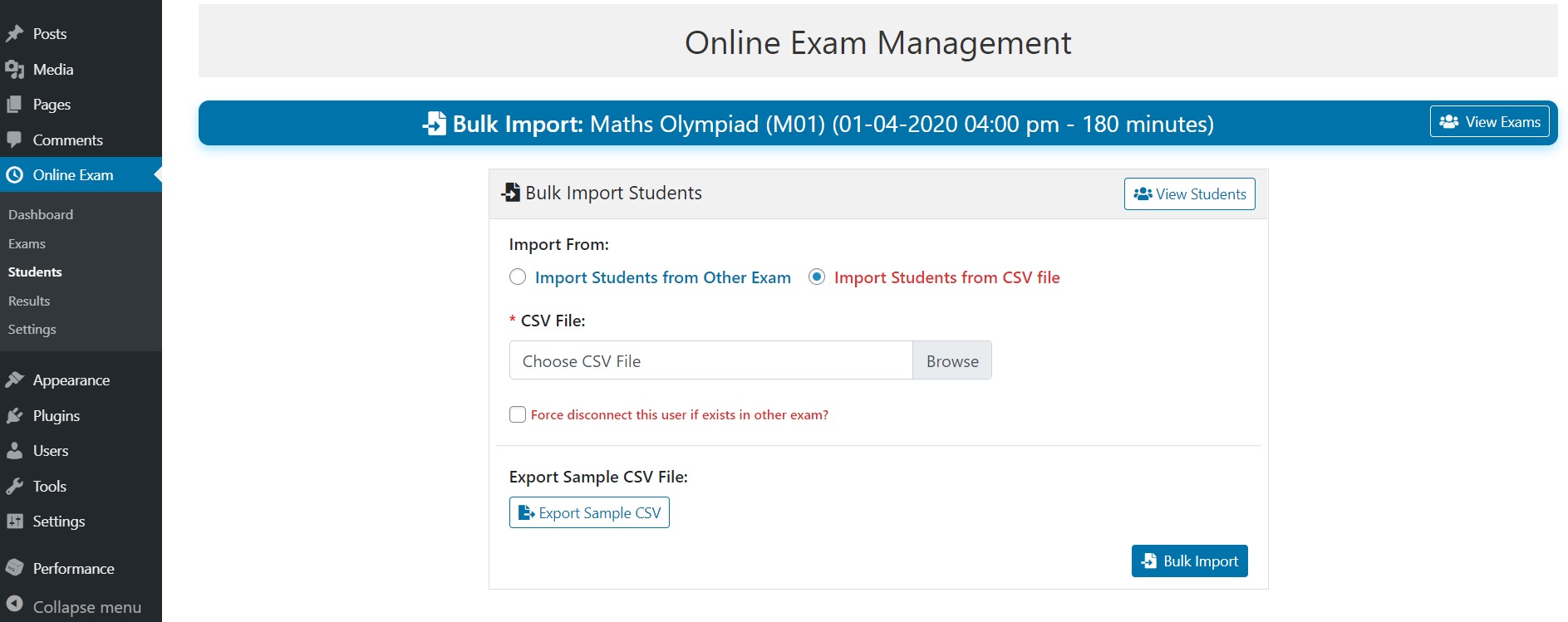 Online Exam Management - Education & Results Management by weblizar